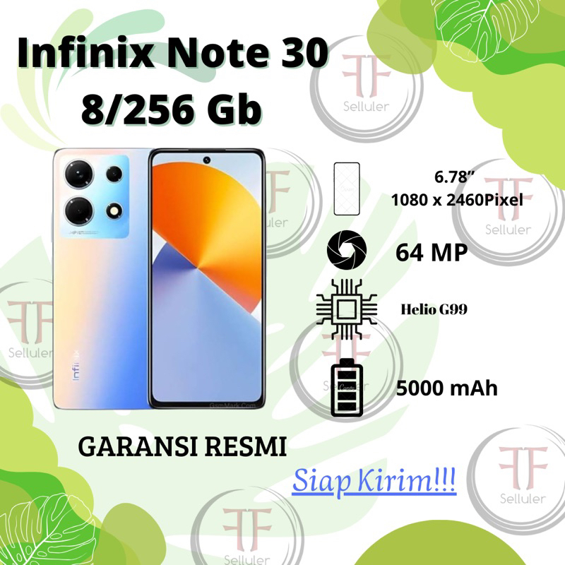 Jual infinix note 30 8/256Gb Garansi Resmi NO REPACK | Shopee Indonesia