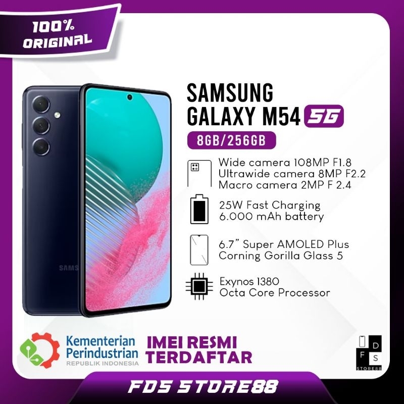 Jual Samsung Galaxy M54 5G 8/256 GB Garansi Resmi SEIN | Shopee Indonesia