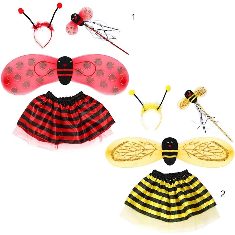 Jual Kostum Lebah Kumbang Anak 4in1 Karakter Ladybugs Bee Cosplay ...