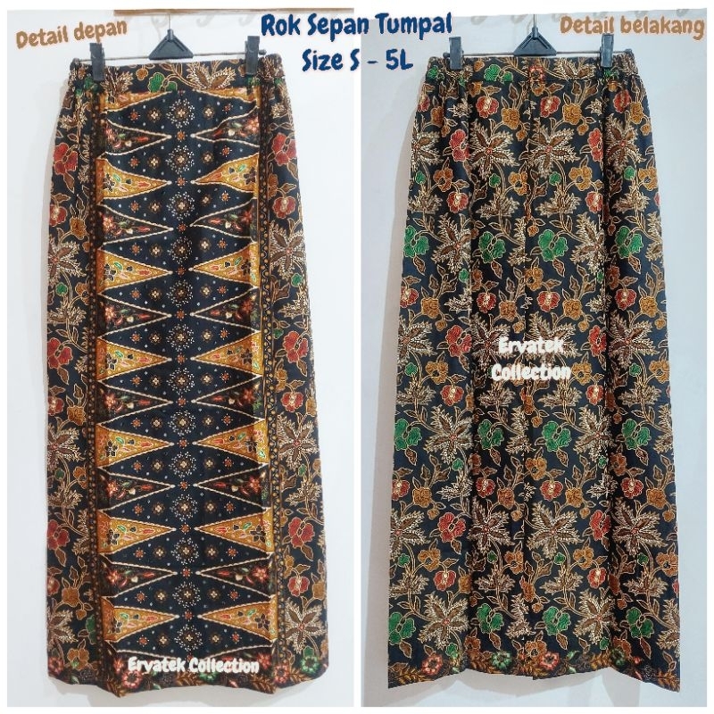 Jual Rok Sepan Tumpal ST41 Warna Hitam Kombi Motif Pucuk Rebung Betawi ...