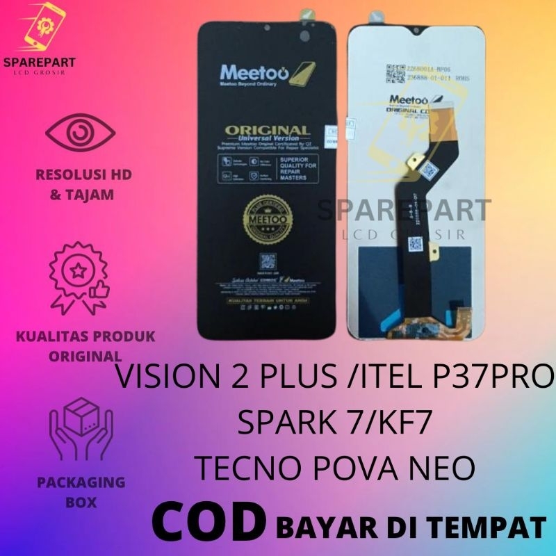 Jual LCD FULLSET VISION 2 PLUS / ITEL P37PRO / TECNO POVA NEO / SPARK 7 ...