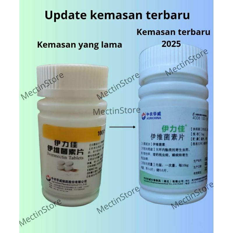 Jual Original Mectin Ivermectine Invermectin 5mg 100 tablet Segel ...