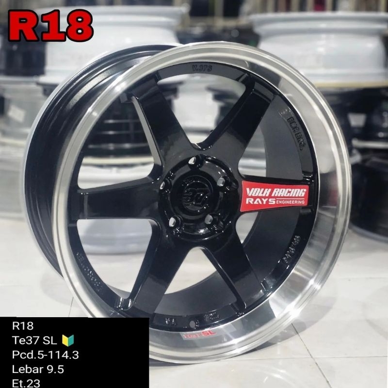 Jual velg racing volk rays te37 SL ring 18 lebar 9,5 et23 untuk innova crv xtrail almaz terios ...
