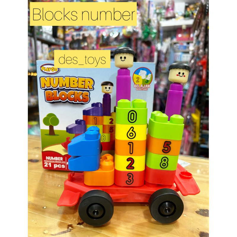 Jual MAINAN ANAK MAINAN EDUKASI BALOK BLOCKS BELAJAR ANGKA DAN WARNA ...