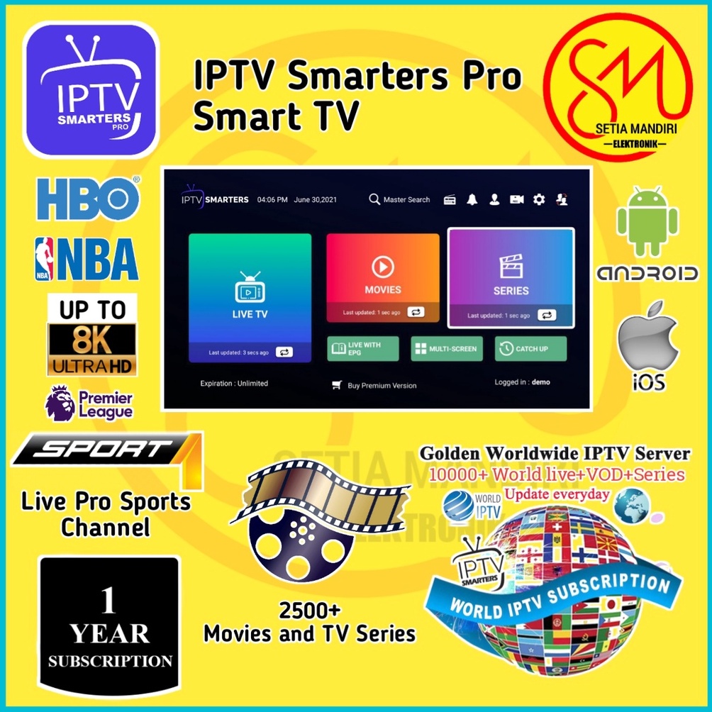 Jual Terbaru.. Layanan Streaming Iptv Smarter Lite - Live Tv - Sports ...
