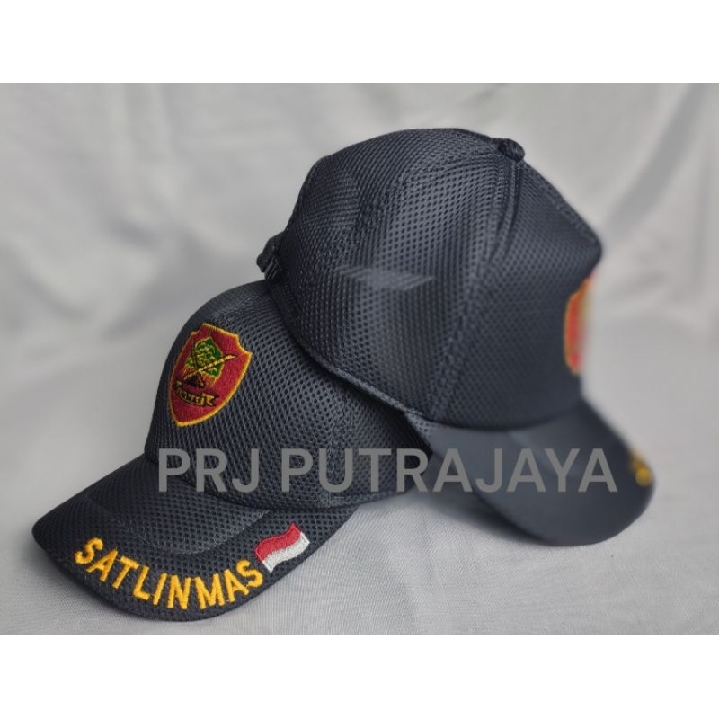 Jual TOPI LINMAS TERBARU ABU ABU TOPI SATLINMAS TERBARU TOPI JALA ...