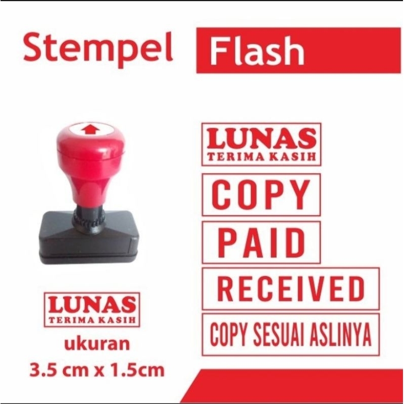 Jual stempel lunas paid copy received custom | Shopee Indonesia