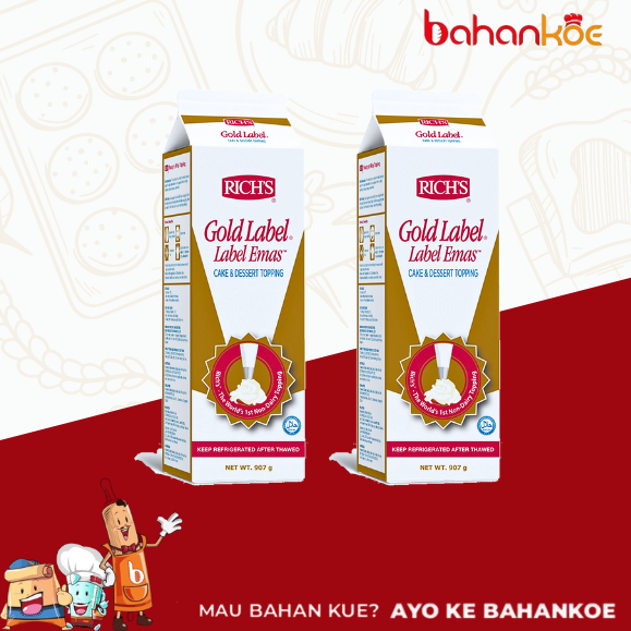 Jual RICH WHIP TOPPING GOLD LABEL KTK 907 GR | Shopee Indonesia