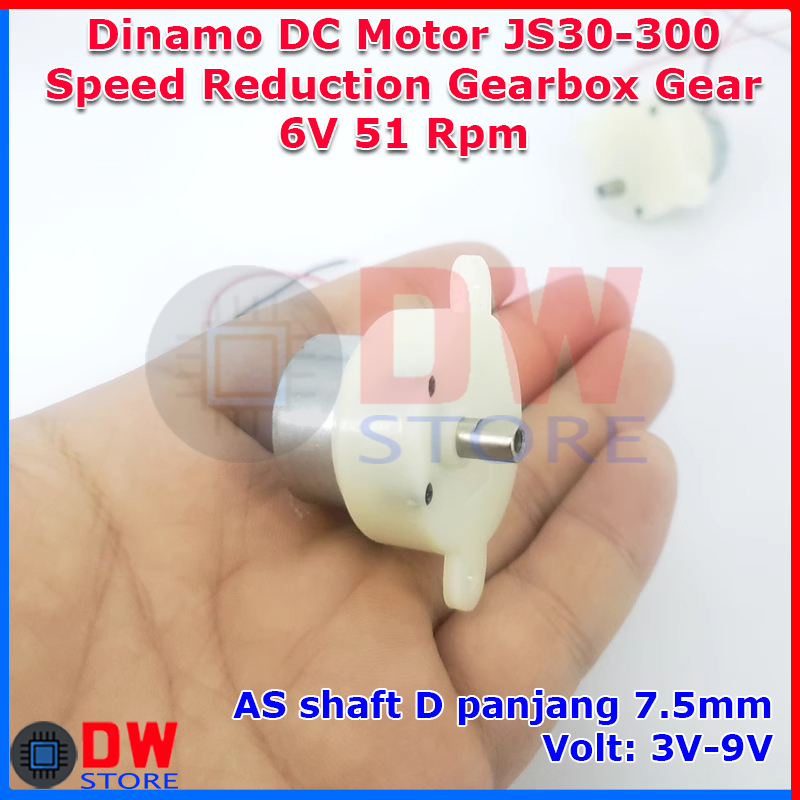 Jual Dinamo DC Motor JS30-300 JS-30 Speed Reduction Gearbox Gear DC 3.7V | Shopee Indonesia