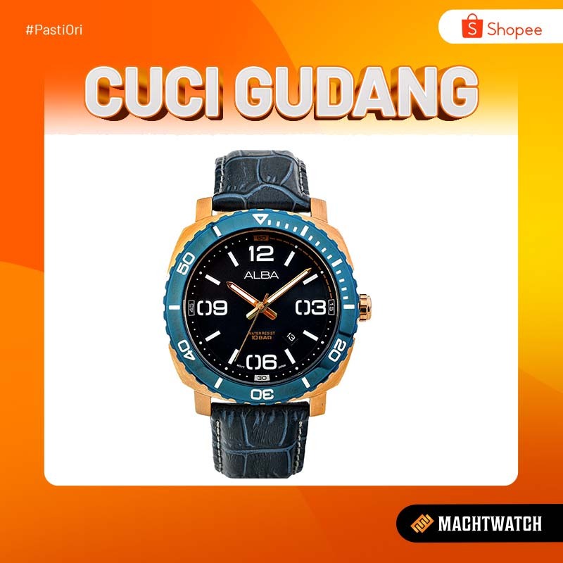Jual Promo Cuci Gudang Alba Active AG8H96X1 Men Navy Blue Dial Blue ...