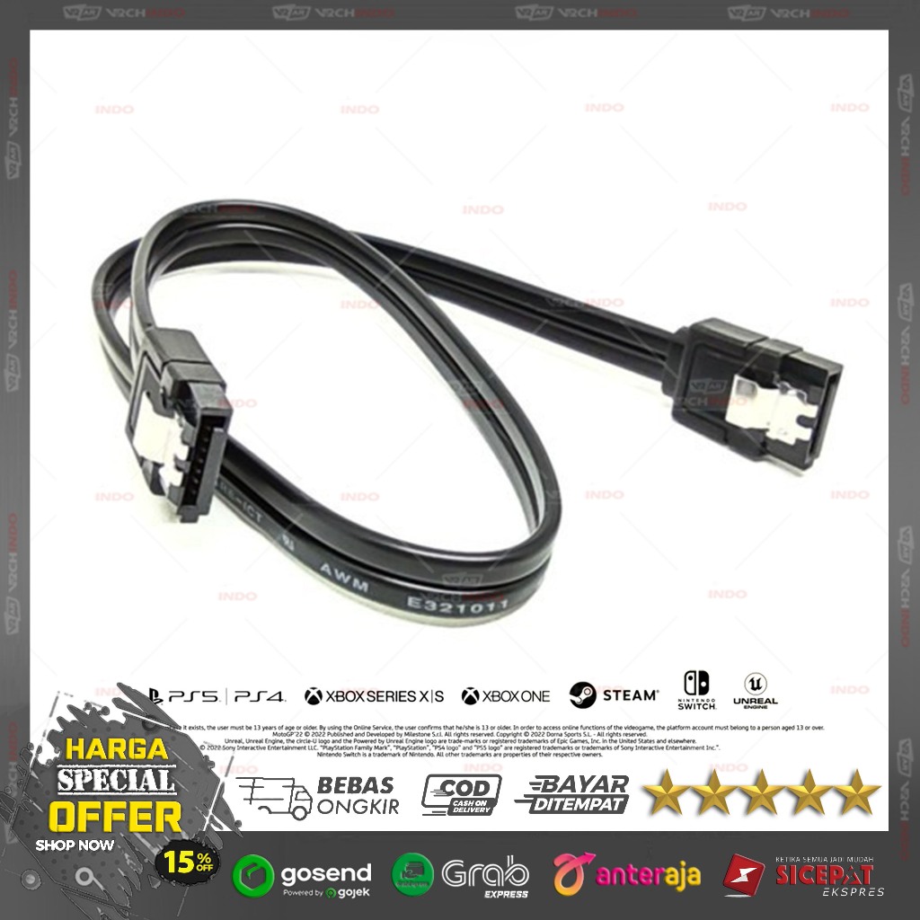Jual Kabel SATA 3 High Quality 6Gb/s 6Gbps / Kabel SSD HDD - [ Lurus ...