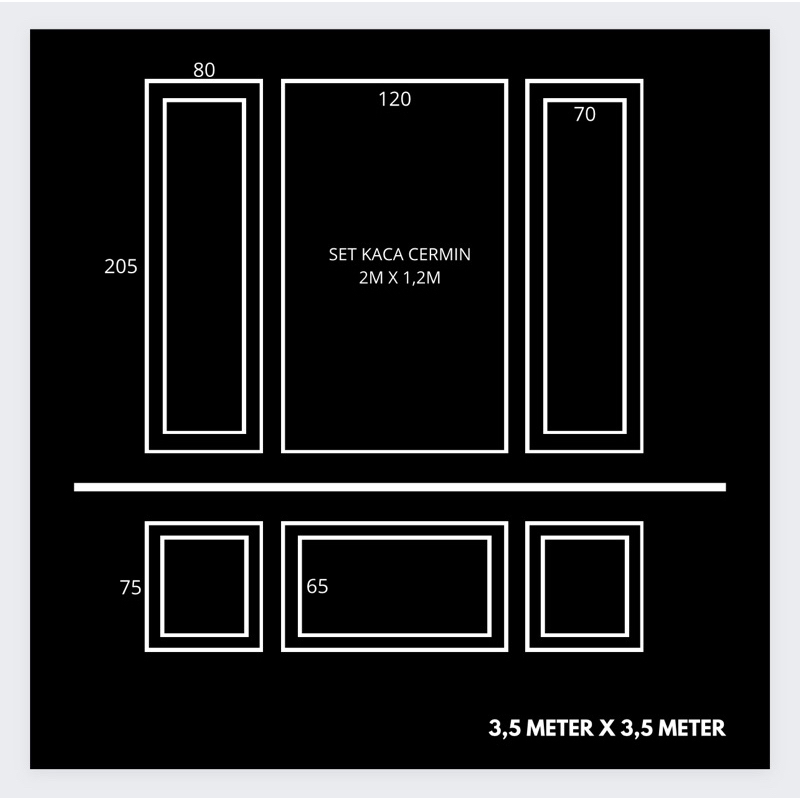 Jual Paket Set Lengkap Wallmoulding Double List + Kaca Cermin Ukuran ...