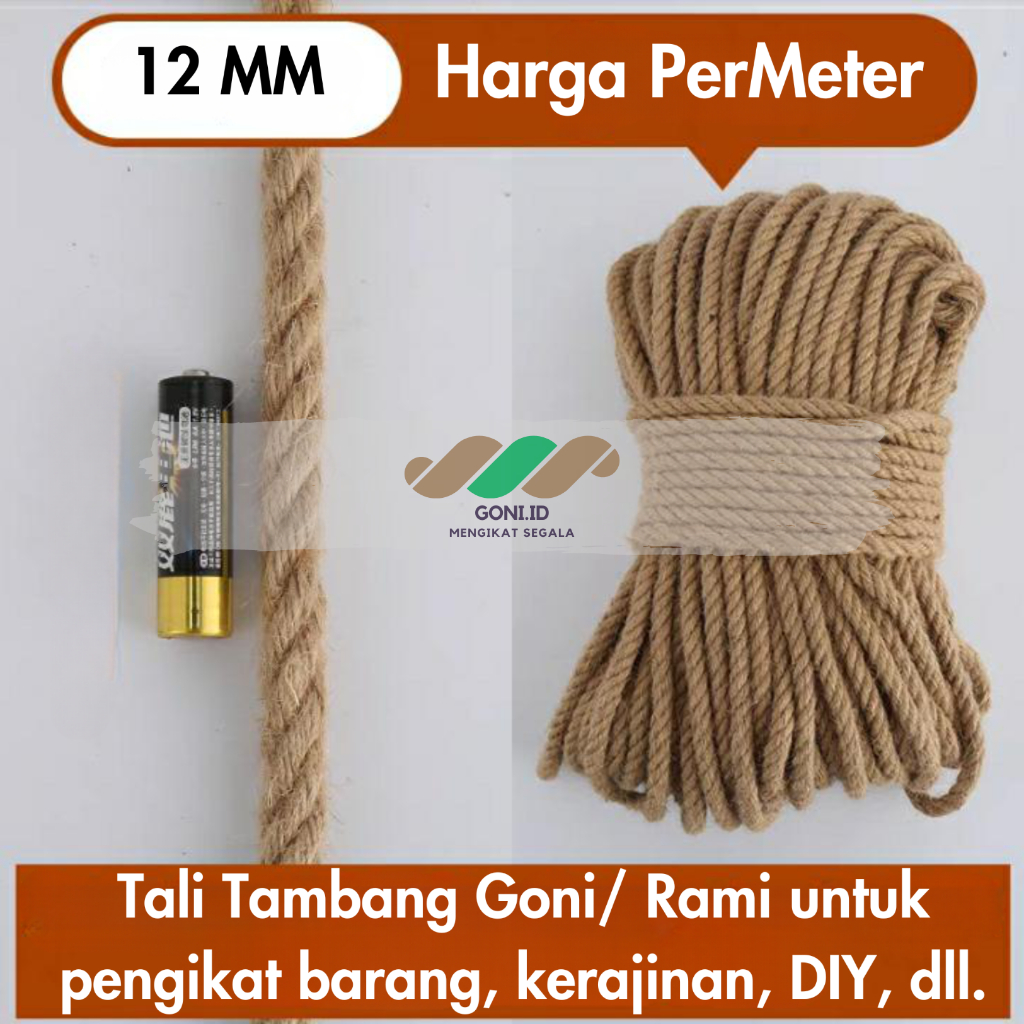 Jual Tali rami 12mm PER METER Tali goni / Garukan Kucing / Tali ...
