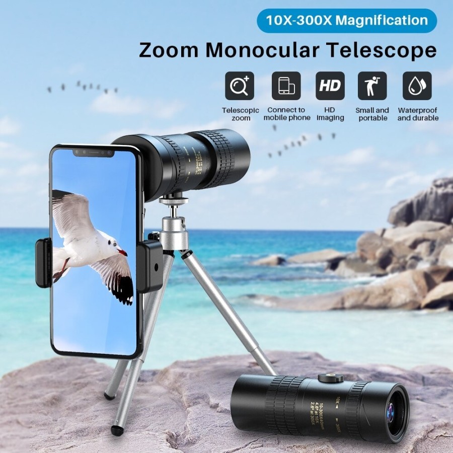 Jual Monocular Zoom Telescope Long Range 10-300x40 | Shopee Indonesia