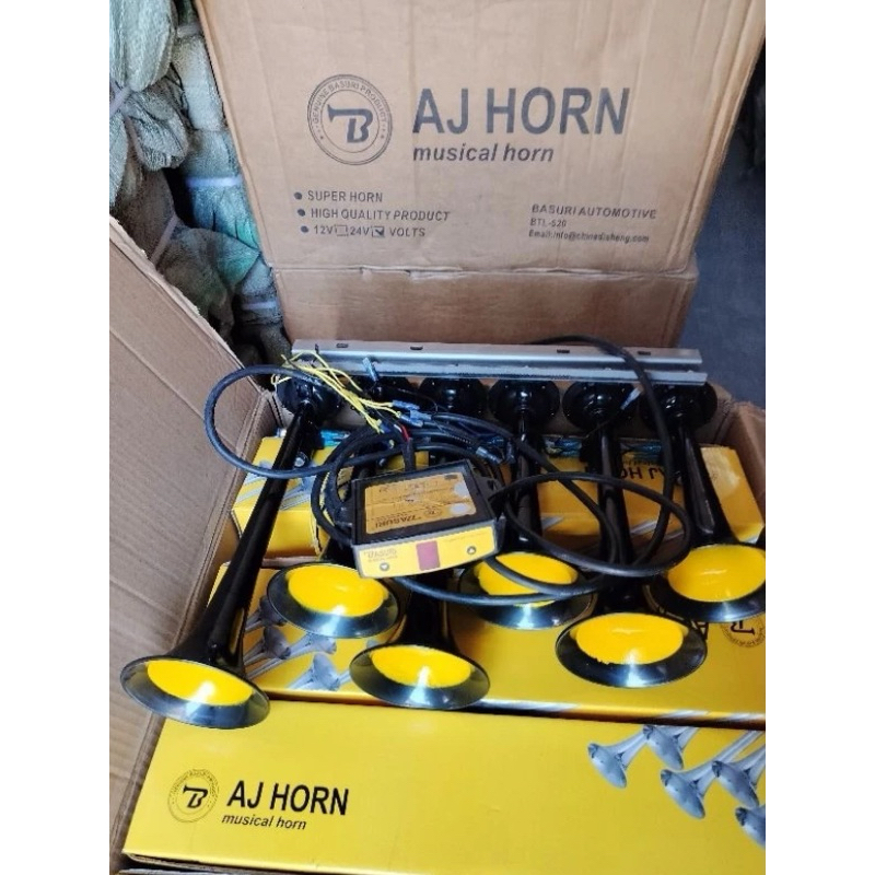 Jual Klakson 6 Corong BASURI V3 Versi China AJ Horn dilengkapi dengan ...