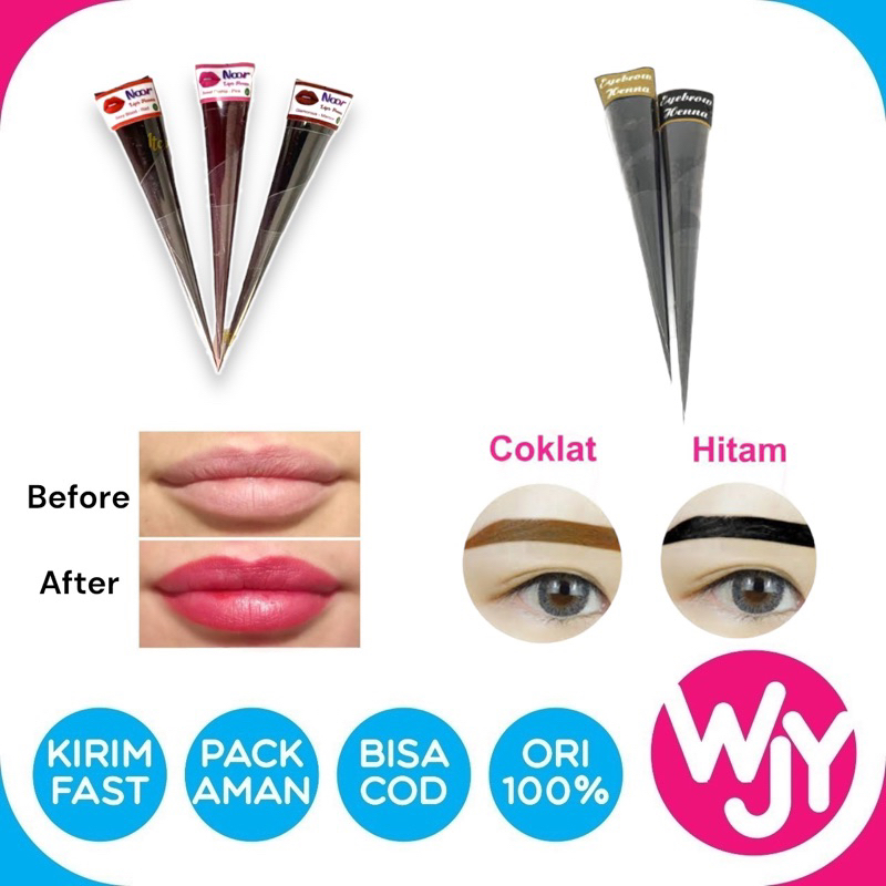 Jual HENNA ALIS COKLAT & HENNA BIBIR HENNA BROW DAN BIBIR ORIGINAL 100% ...