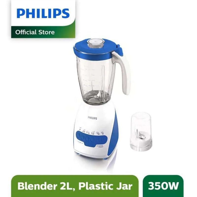 Jual PHILIPS Blender Plastik 350Watt Kapasitas 2 Liter Biru HR-2115/30 ...