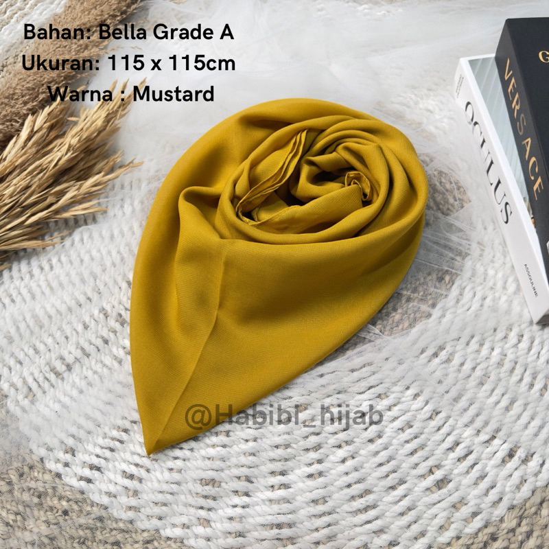 Jual Bella Square Polycotton 115 X 115 Jahit Tepi Kecil Premium 78 Warna Hijab Segi Empat ...