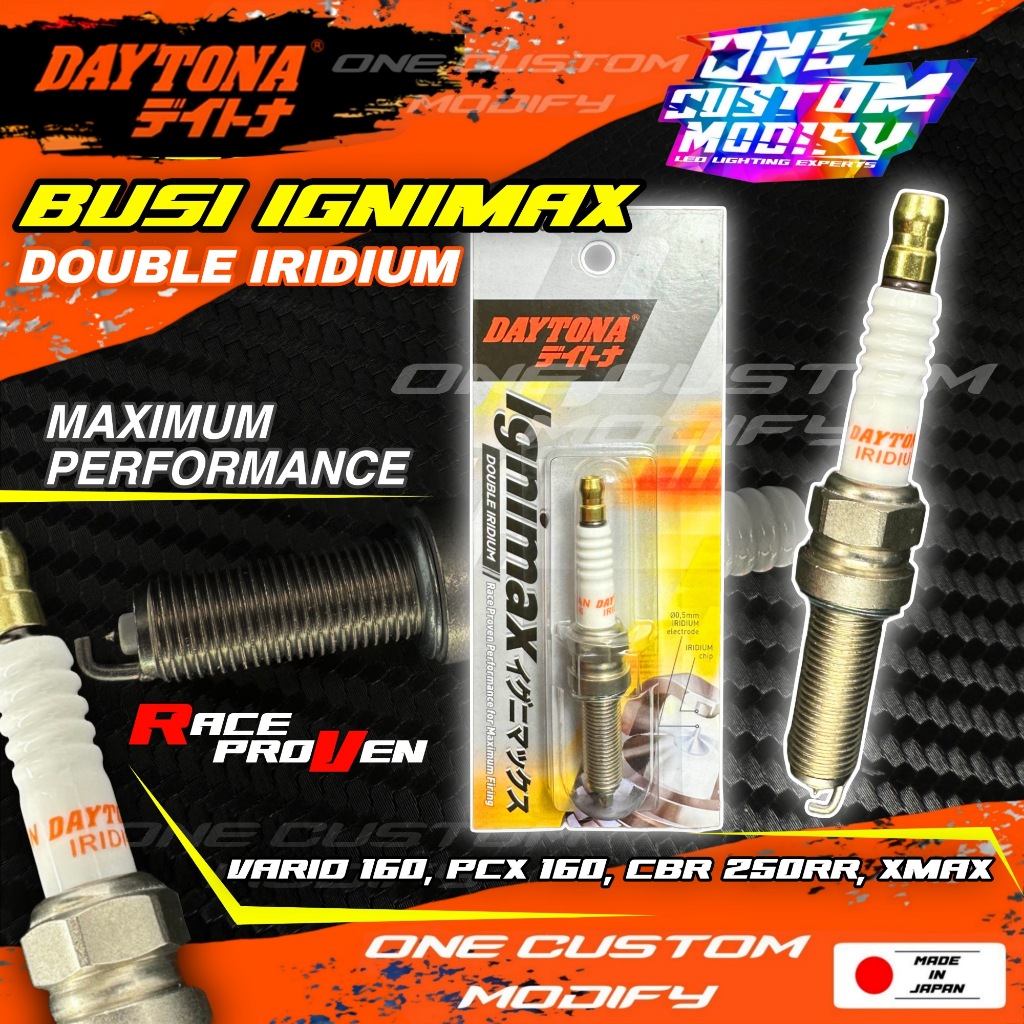 Jual Busi Ignimax Double IRIDIUM DAYTONA Racing PCX 160 Vario 160 CBR250RR ZX25R Xmax Spark Plug ...