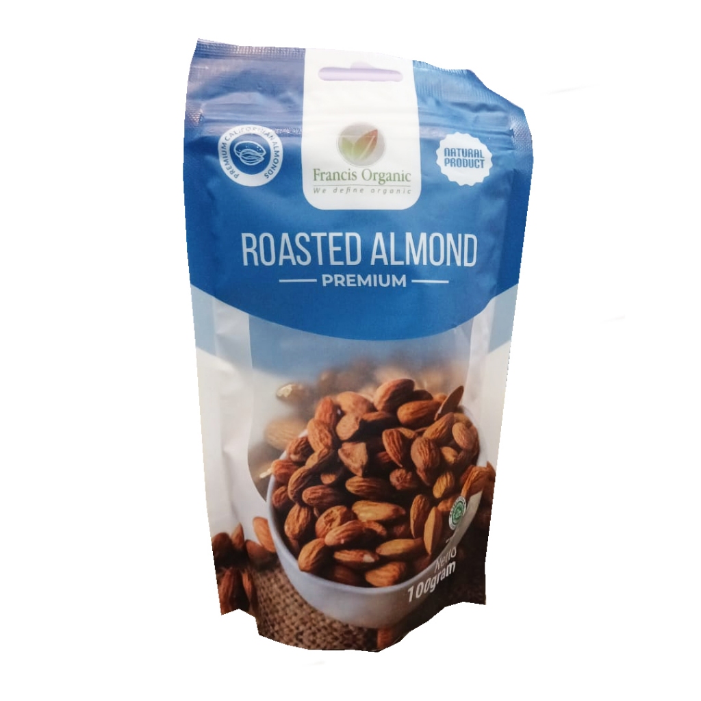 Jual FRANCIS ORGANIC ROASTED ALMOND PREMIUM 100g | Shopee Indonesia