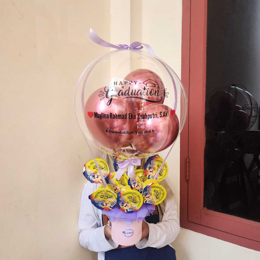 Jual Bucket Balon SMALL Snack NyamNyam Graduation Kado Aurum Florist ...