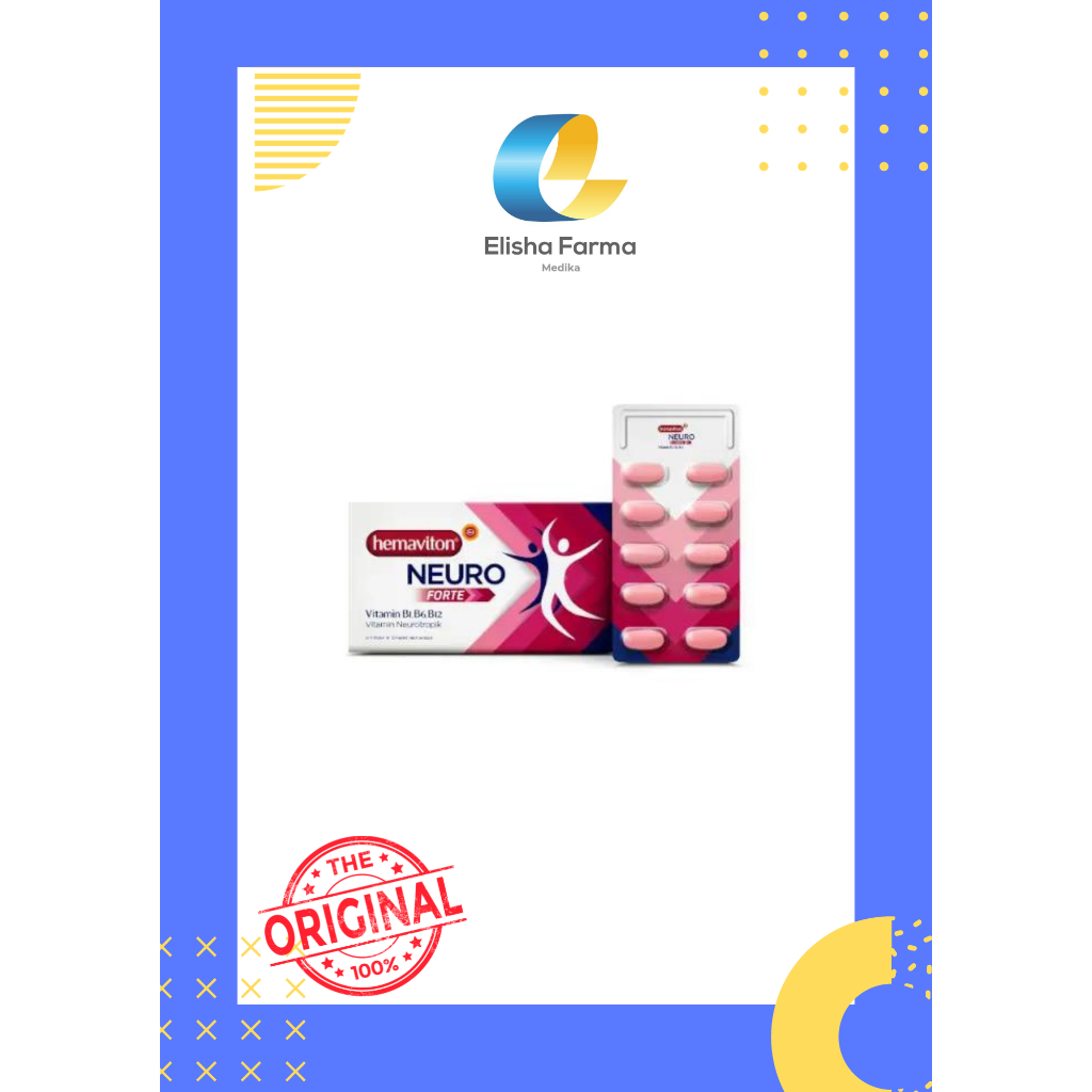 Jual HEMAVITON NEURO FORTE Strip isi 10 Kaplet - Vitamin Neuro B1, B6 ...