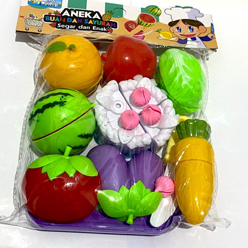 Jual Mainan Edukasi Anak Buah Buahan dan sayuran | Shopee Indonesia