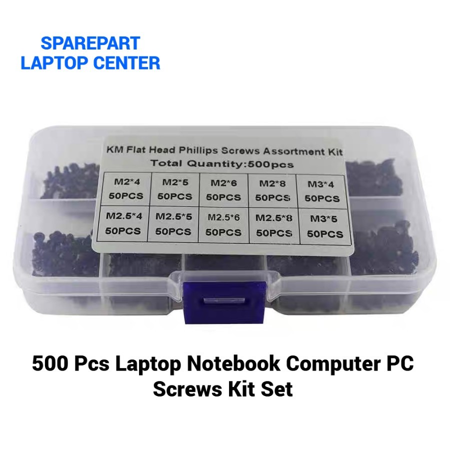 Jual Baut Laptop Computer Notebook Repair Screws Kit 500pcs M2 M2.5 M3 ...