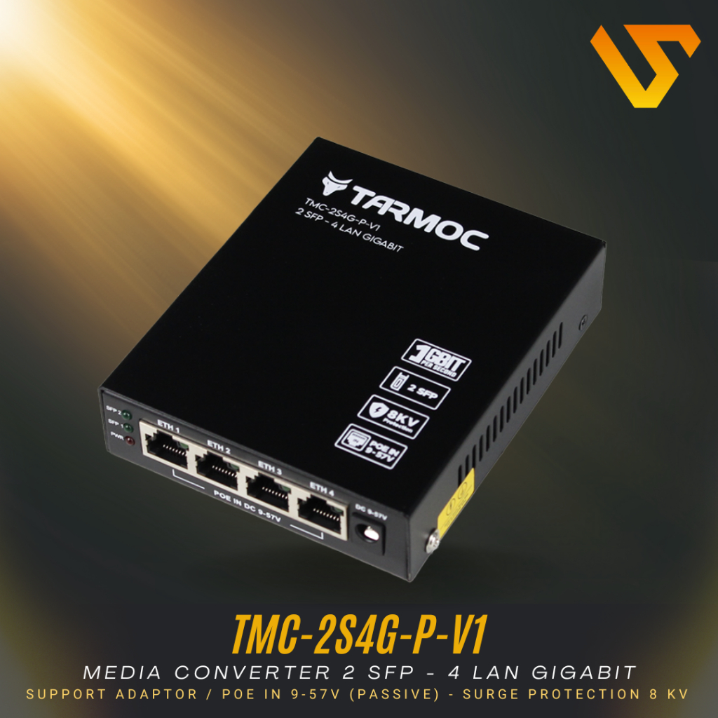 Jual Ethernet Fiber Switch 2 SFP 4 LAN Gigabit | Media Converter FO | Shopee Indonesia