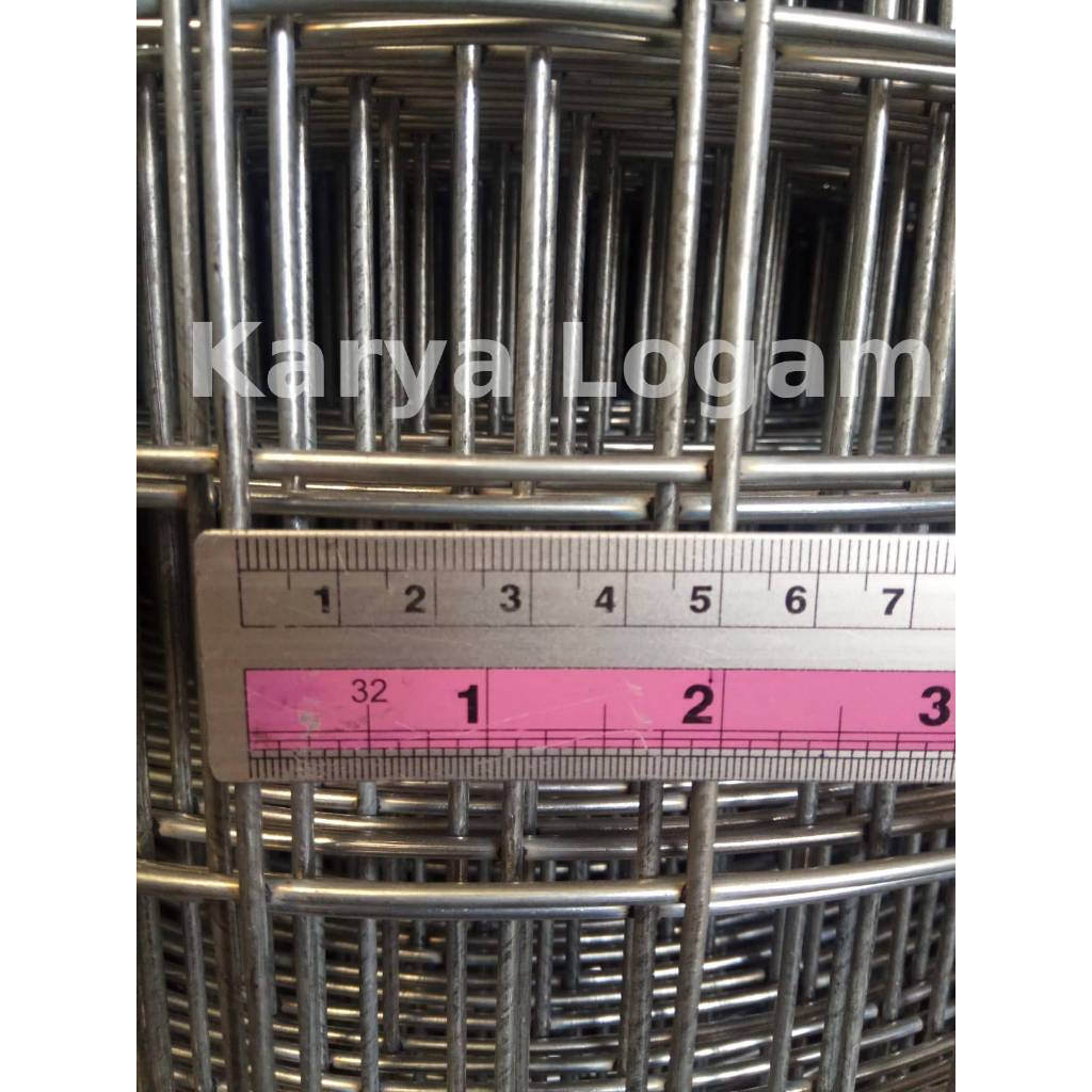 Jual Kawat Loket / Wiremesh Galvanis kotak 50 x 50 mm tebal 3 mm tinggi ...