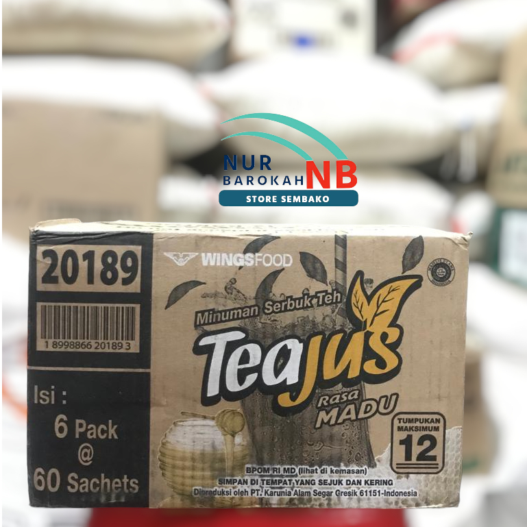 Jual TEAJUS RASA MADU 1 DUS (Isi 6 pack) | Shopee Indonesia