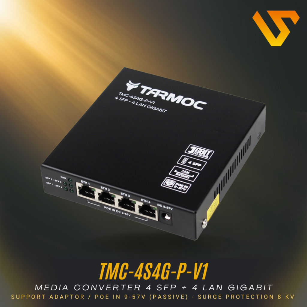 Jual Ethernet Fiber Switch 4 SFP 4 LAN Gigabit | Media Converter FO ...