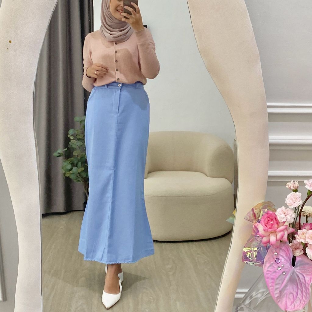 Jual Rok Mermaid Basic Polos Kimka | Shopee Indonesia