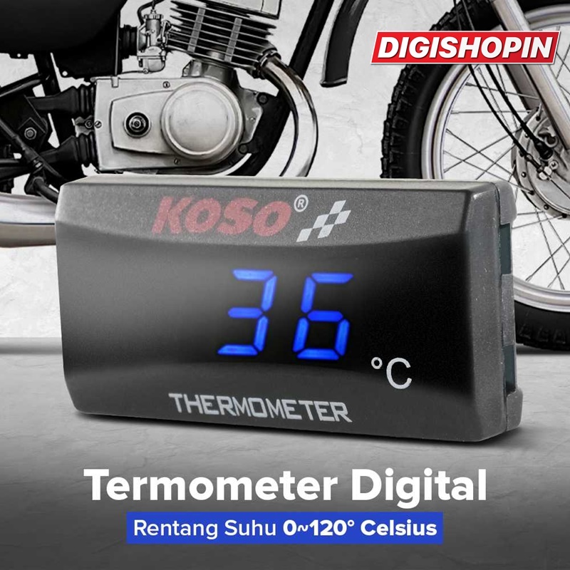 Jual KOSO Indikator Termometer Digital Pengukur Suhu Air Radiator Mesin ...