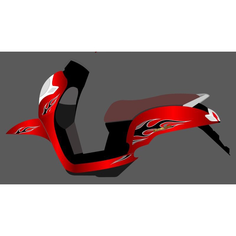 Jual STIKER STRIPING TRANSPARAN SCOOPY 2017/2019 CUSTOM API | Shopee ...