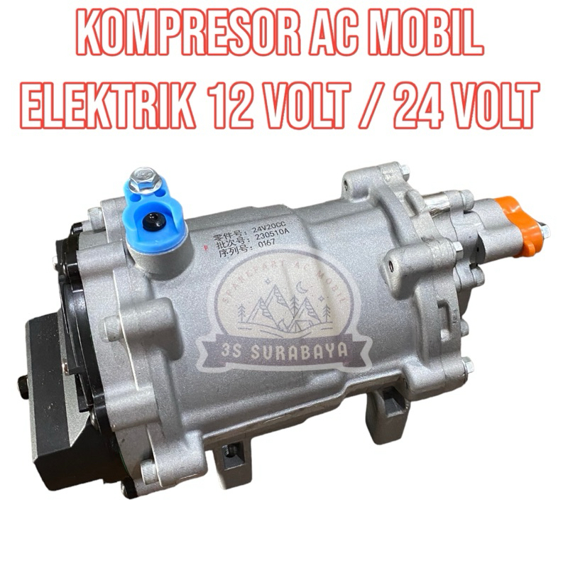 Jual Kompresor Ac Elektrik Mobil Truk Universal Pakai Aki Om ! 12 Volt / 24 Volt | Shopee Indonesia