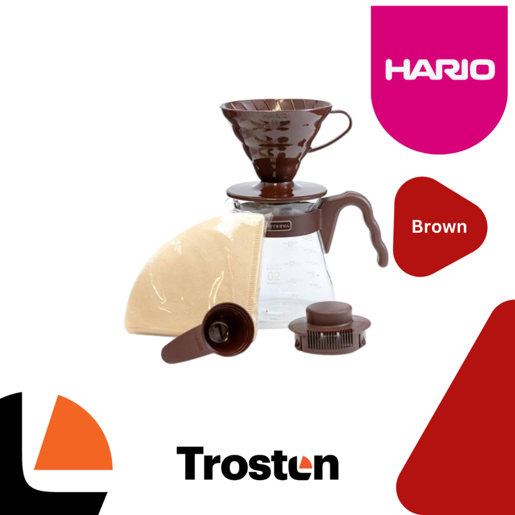 Jual Hario Drip Coffee Server Set - V60 V02 Pour Over Manual Brew ...