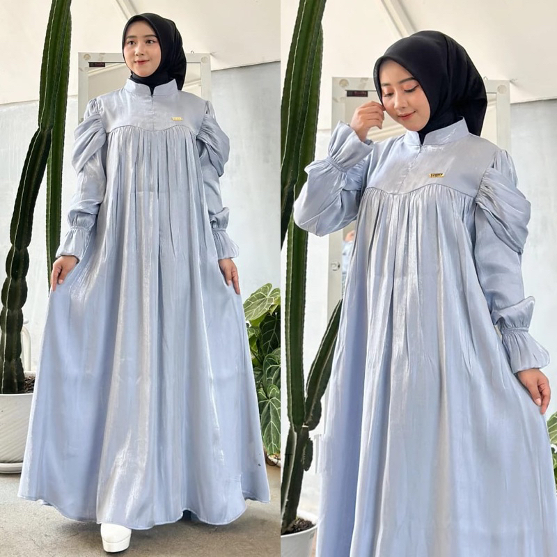 Jual gamis simer silky mdl lengan gantung | Shopee Indonesia