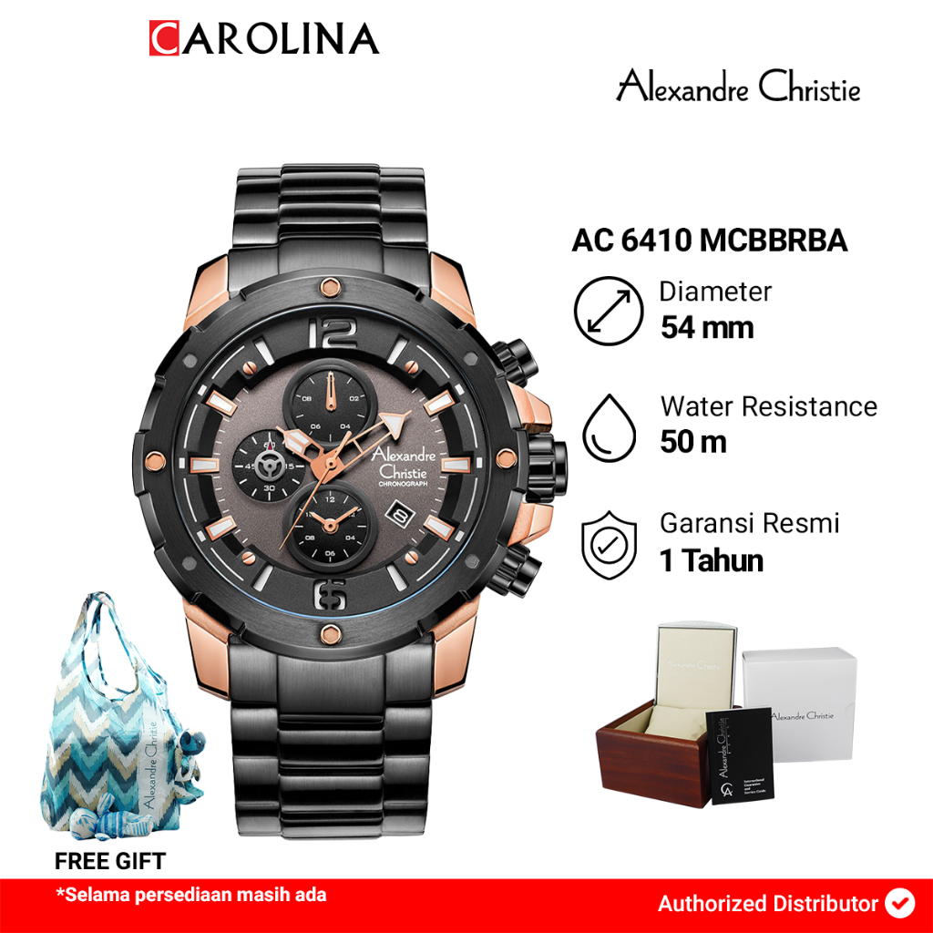 Jual Jam Tangan Pria Alexandre Christie Chronograph AC 6410 MCBBRBA ...