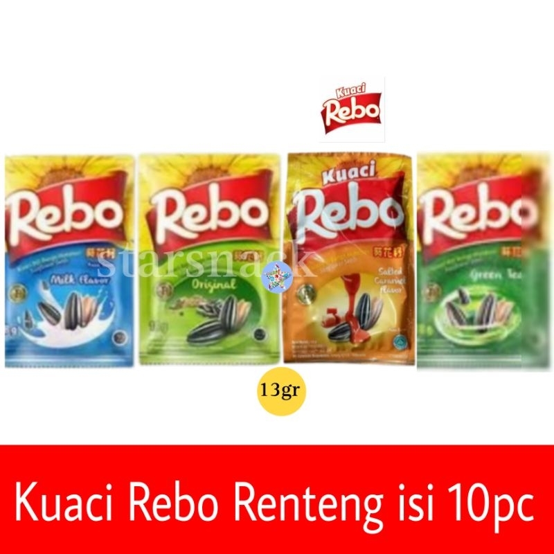 Jual Kuaci Rebo green tea milk salted caramel isi 10pc 12 gram | Shopee ...