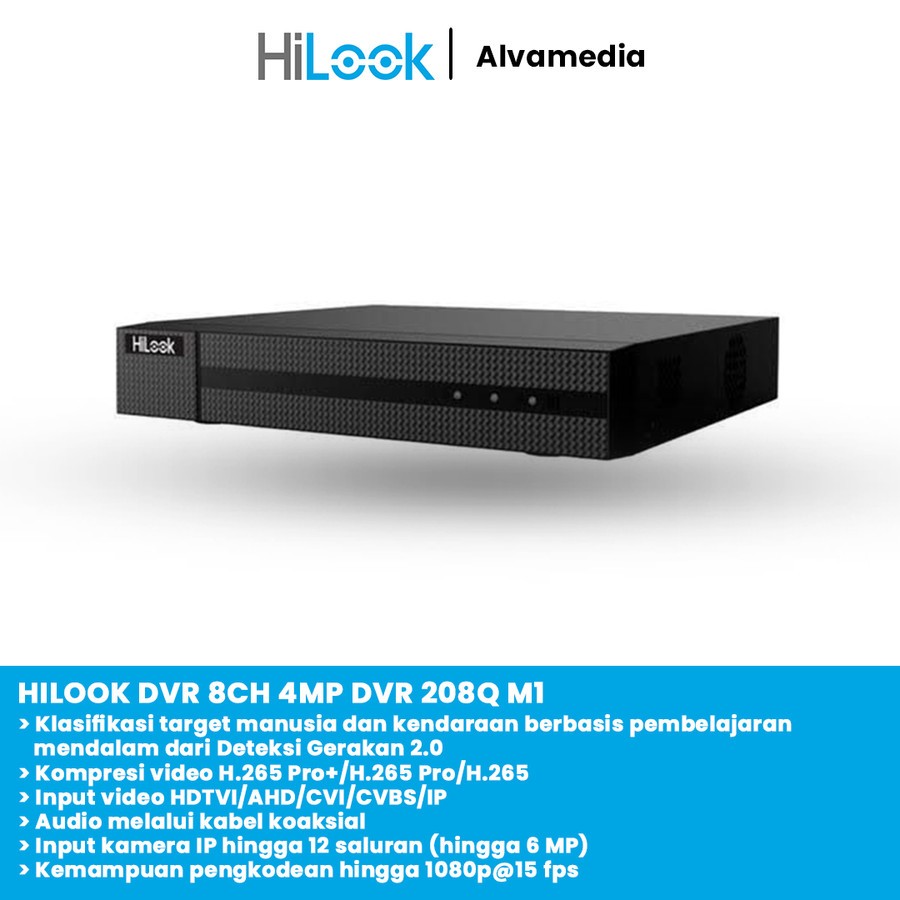 Jual Mesin Cctv DVR 8 Channel 4MP Hilook DVR 208Q M1 Bergaransi Resmi | Shopee Indonesia