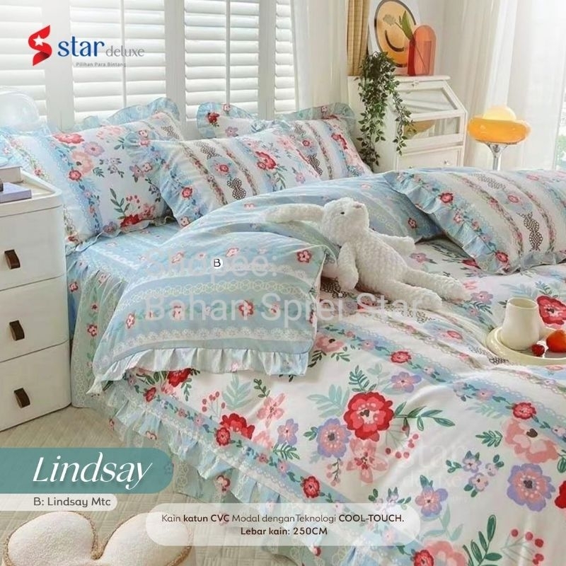 Jual Bahan Kain Sprei Star - Lindsay | Shopee Indonesia