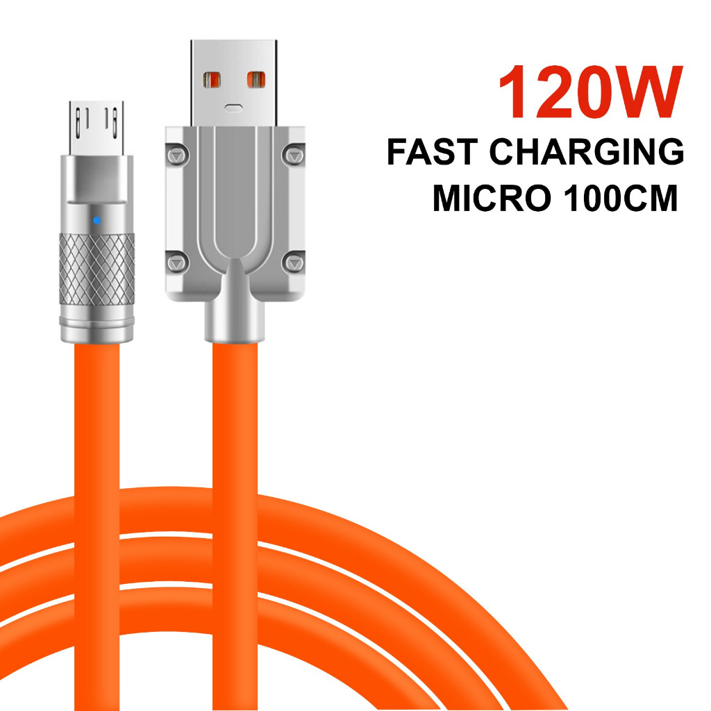 Jual Kabel Data Micro Super Fast Charging 120W Kabel Silicon 100cm ...