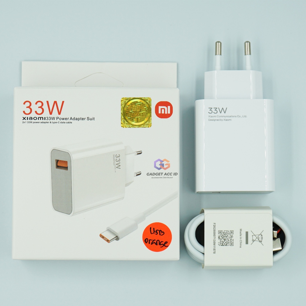 Jual Charger Xiaomi Type C 33W Turbo Fast Charging Original 100% | Shopee Indonesia
