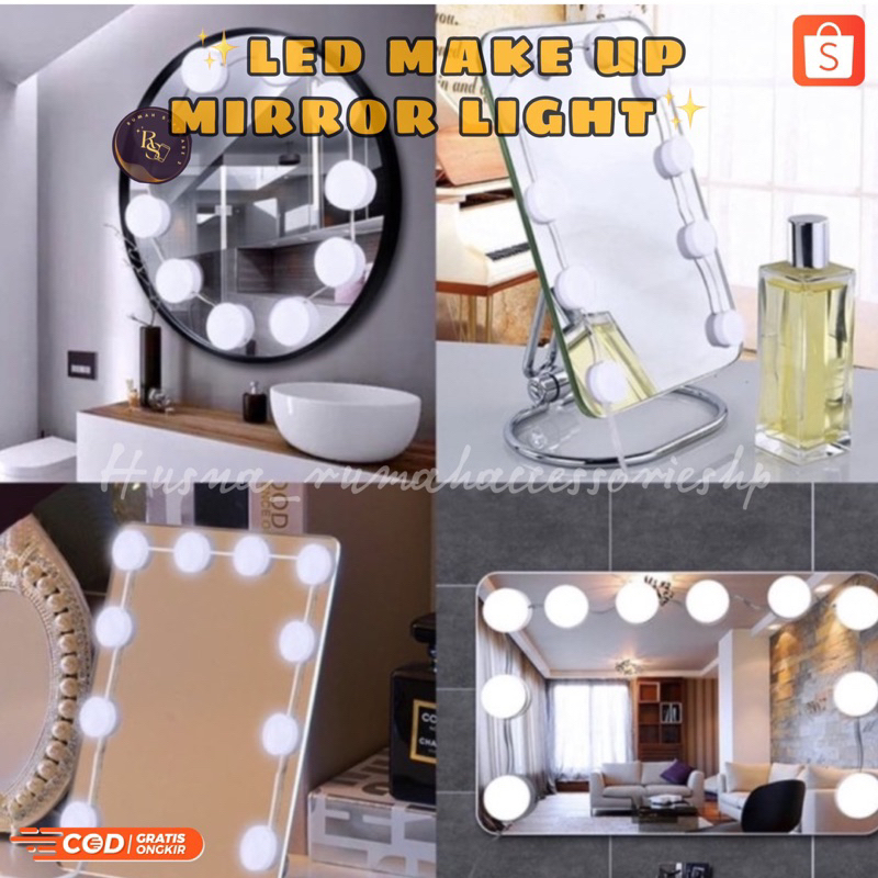 Jual (BOHLAM LAMPU MAKE UP) Lampu Led Meja Rias Make Up | Lampu Kaca ...