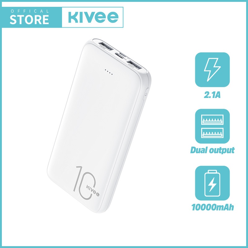 Jual KIVEE Powerbank mini murah 10000 mah + Charger 30W + kabel data ...
