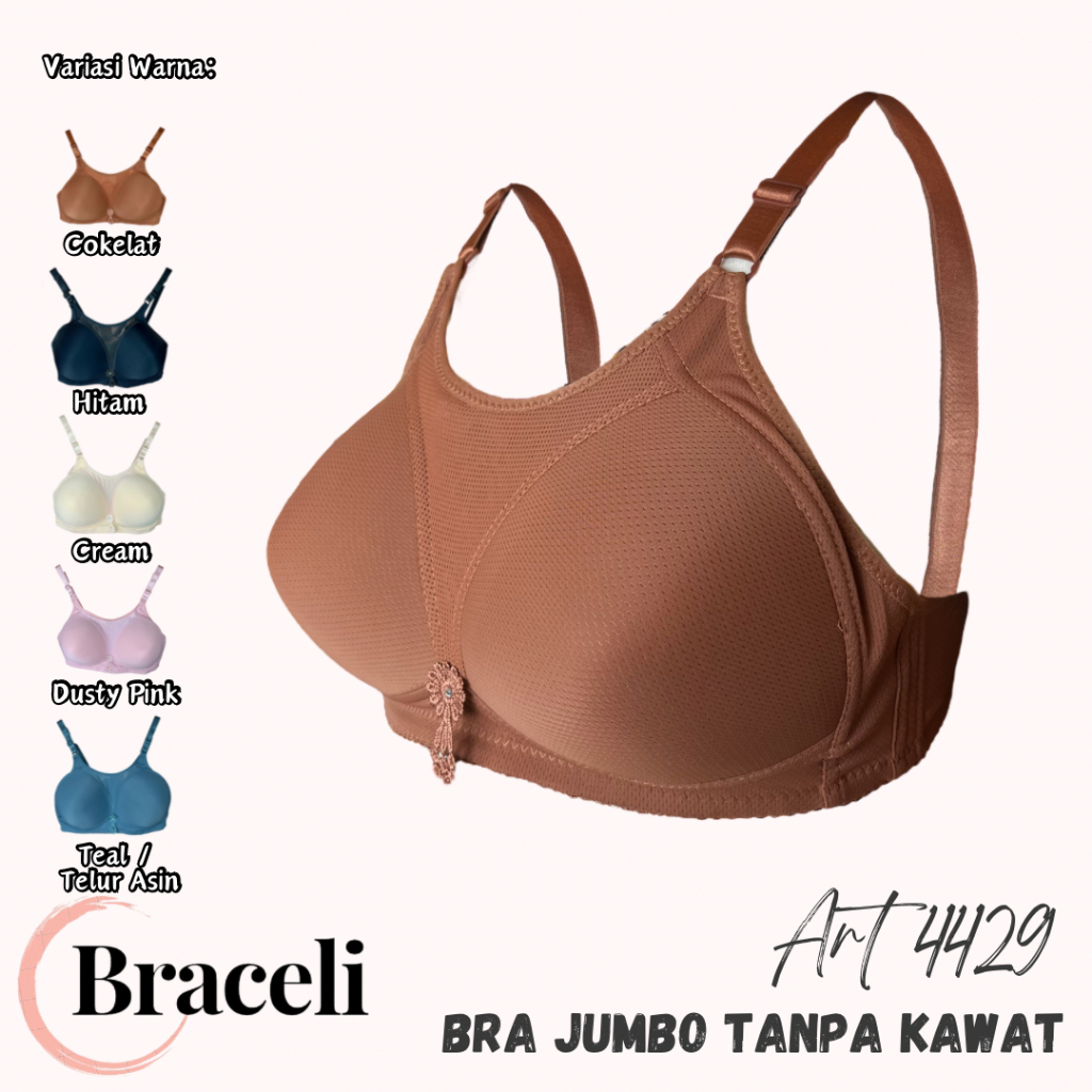 Jual Bra Kemben Jumbo Tanpa Kawat Braceli Art 4429 | Cup D | Shopee Indonesia