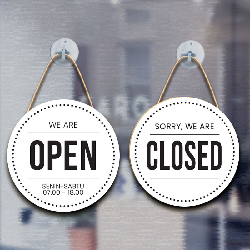 Jual Sign Open close papan nama buka tutup toko hiasan dinding DEKORASI ...