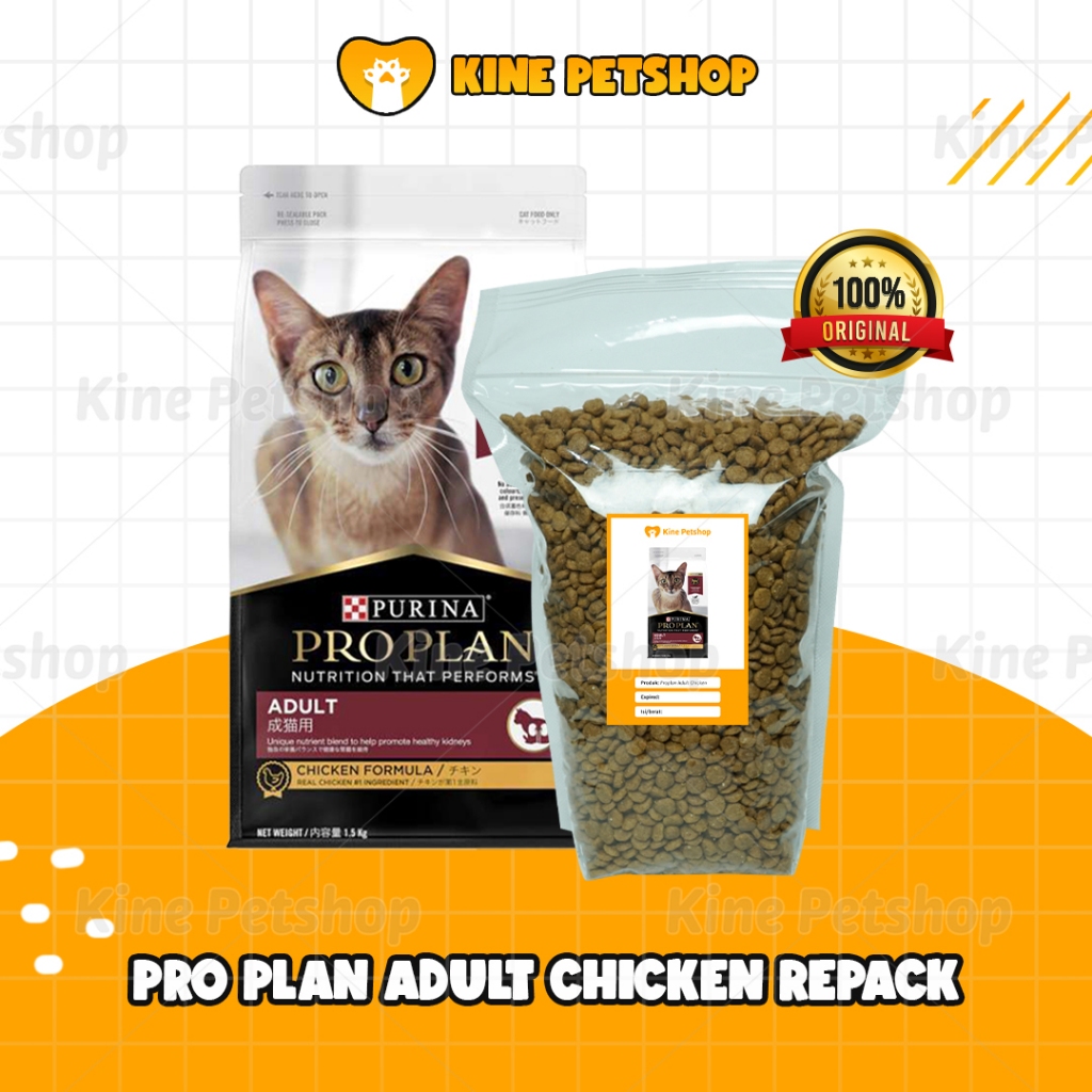 Jual Proplan Adult Chicken Makanan Kucing Dewasa REPACK 1kg | Shopee ...