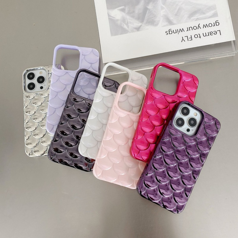 Jual NEW!!SOFTCASE SILICONE FISH SCALES FOR IPHONE 7+ 8+ XS X XR XSMAX ...